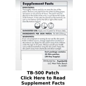 Ultimate TB-500 Skin Patch, Capsules & Nasal Spray for Enhanced Healing ...